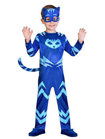 Kids PJ Facepieces CatBoy Costume - Angels Fancy Dress